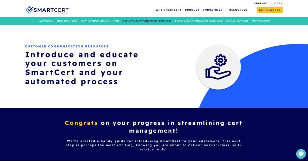Customer Communication Resources - SmartCert®