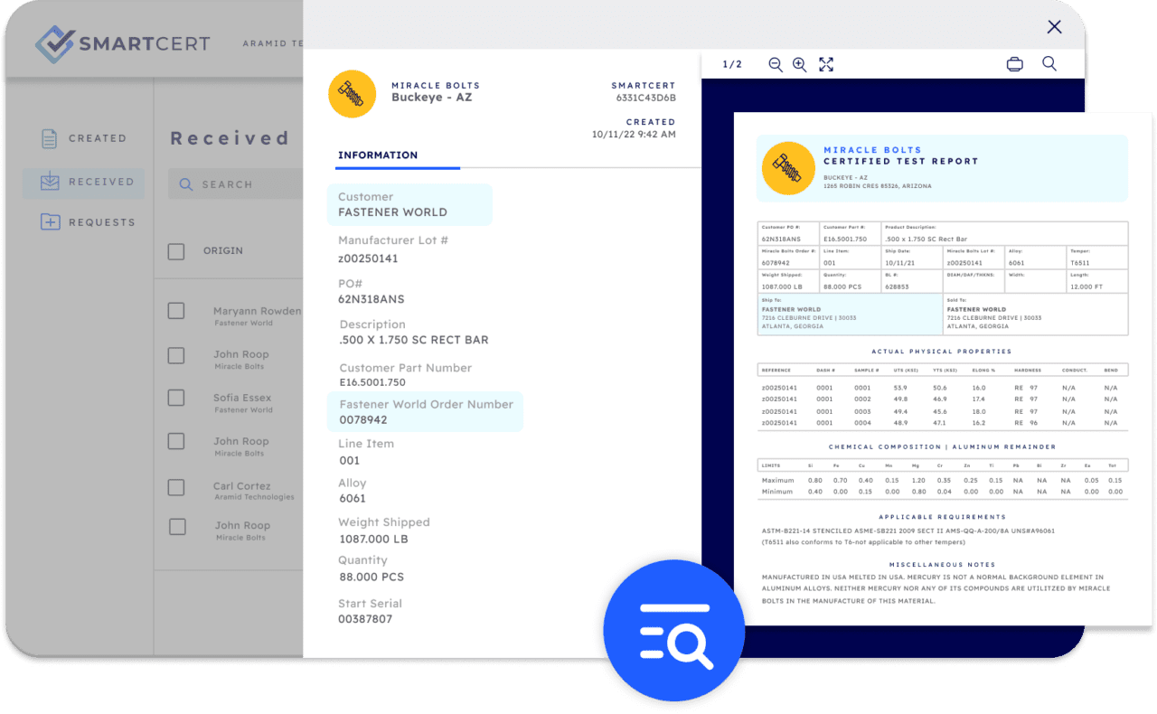 Supplier Communication Resources - SmartCert®